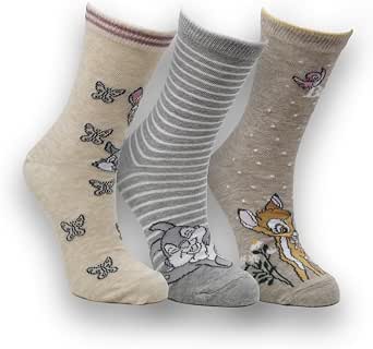 Disney BAMBI LADIES ANKLE SOCKS 3 PAIRS : Amazon.co.uk: Fashion