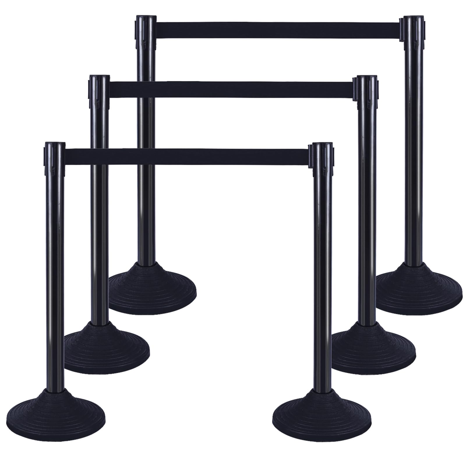 Snapklik.com : BESEA 6PACK Crowd Control Stanchions Set Heavy Duty ...