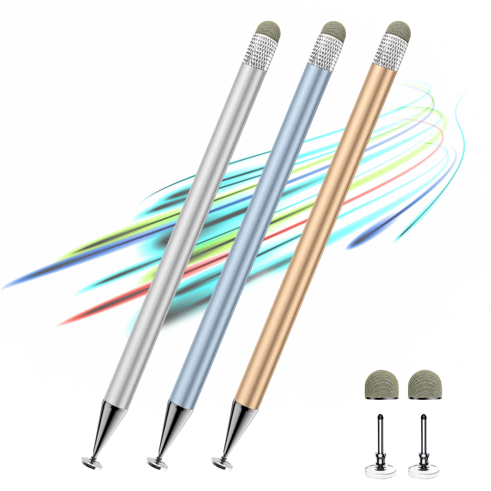 Amazon.com: Stylus Pen for Touchscreen,3pcs 2in1 High Precision ...