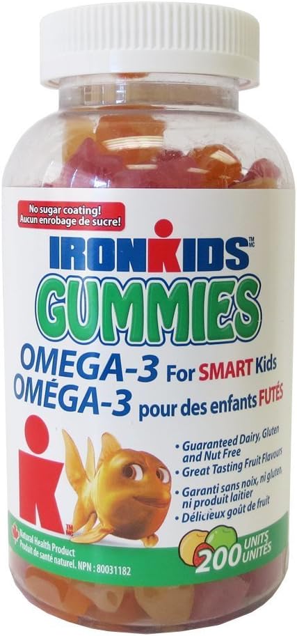 Amazon.com : IronKids Gummies OMEGA-3's, 200 gummies Iron Kids Brand ...