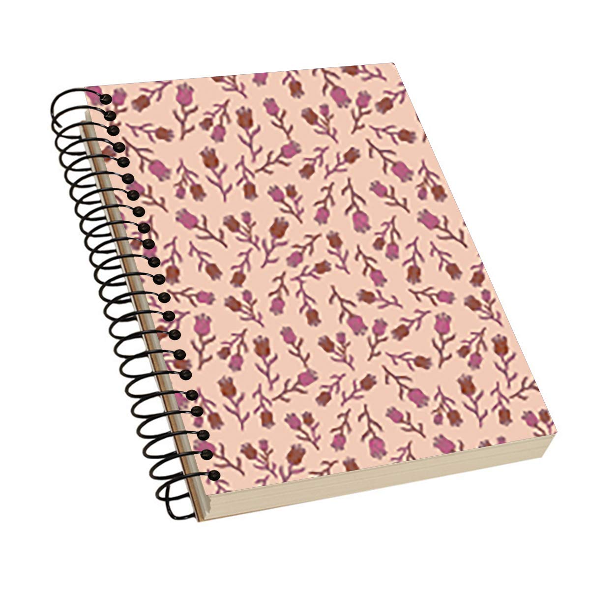 SAMAON Spiral Bound Notebook, Plain Notebook, Size : A5 | Floral ...