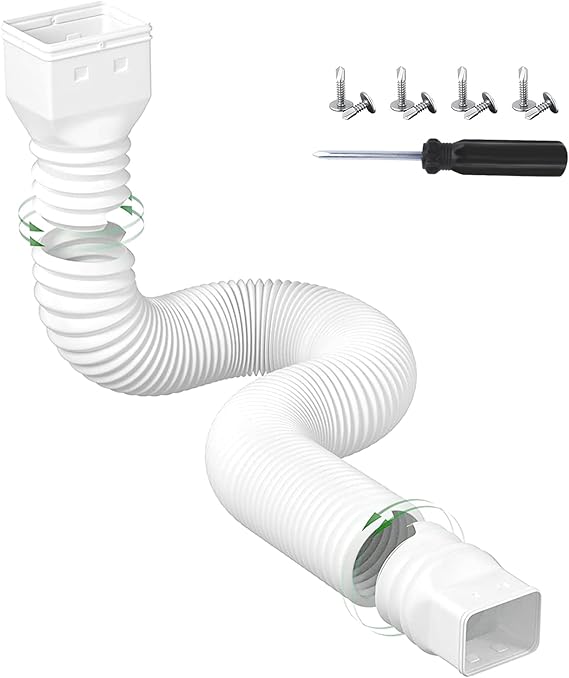 AUAUY Gutter Downspout Extension, Drain Downspout Extender, Rain Gutter ...