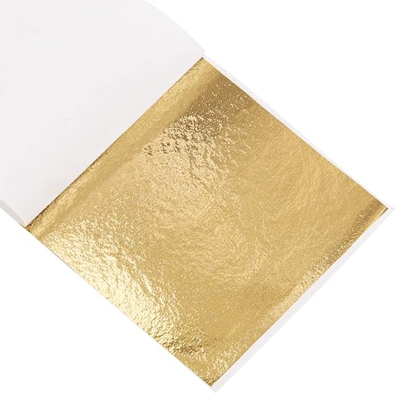 Amazon.com: KINNO Gold Foil Leaf Sheets - Imitation Metal Leaf Papers 5 ...