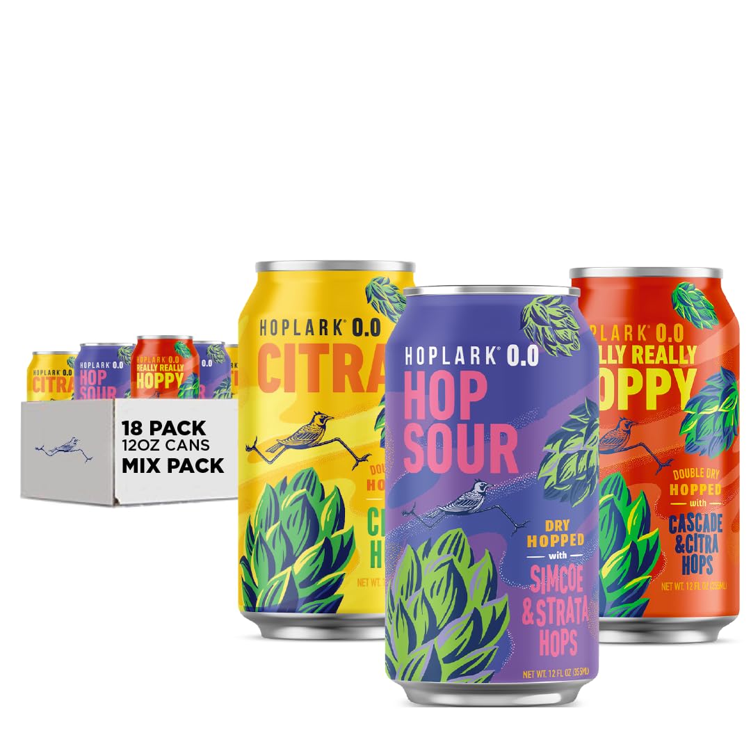 Amazon.com: HOPLARK 0.0 Dry Hopped Non-Alc Brews - Variety Pack - (18 ...