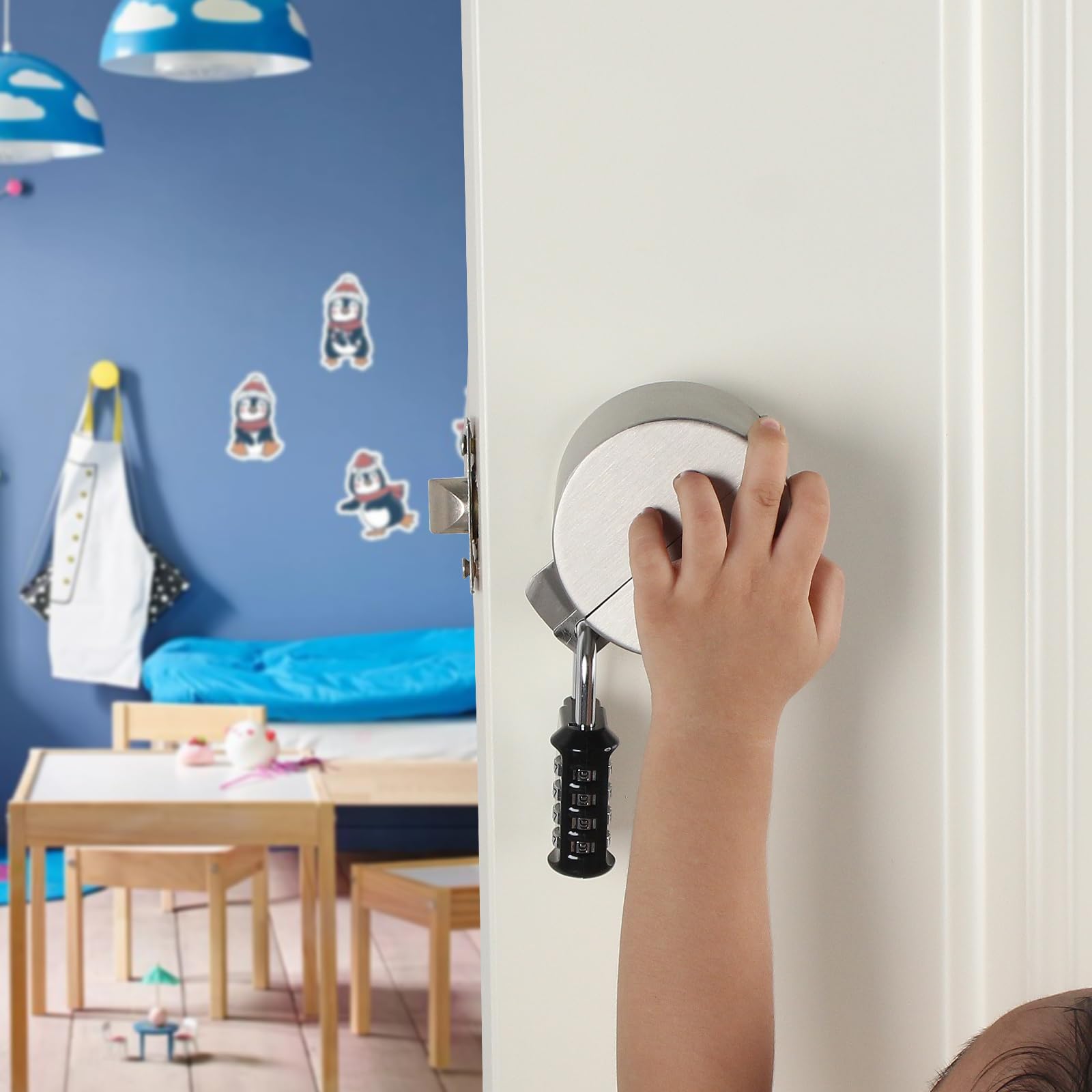 Snapklik.com : Door Handle Lock Device - Prevents Turning Of Door Knob ...