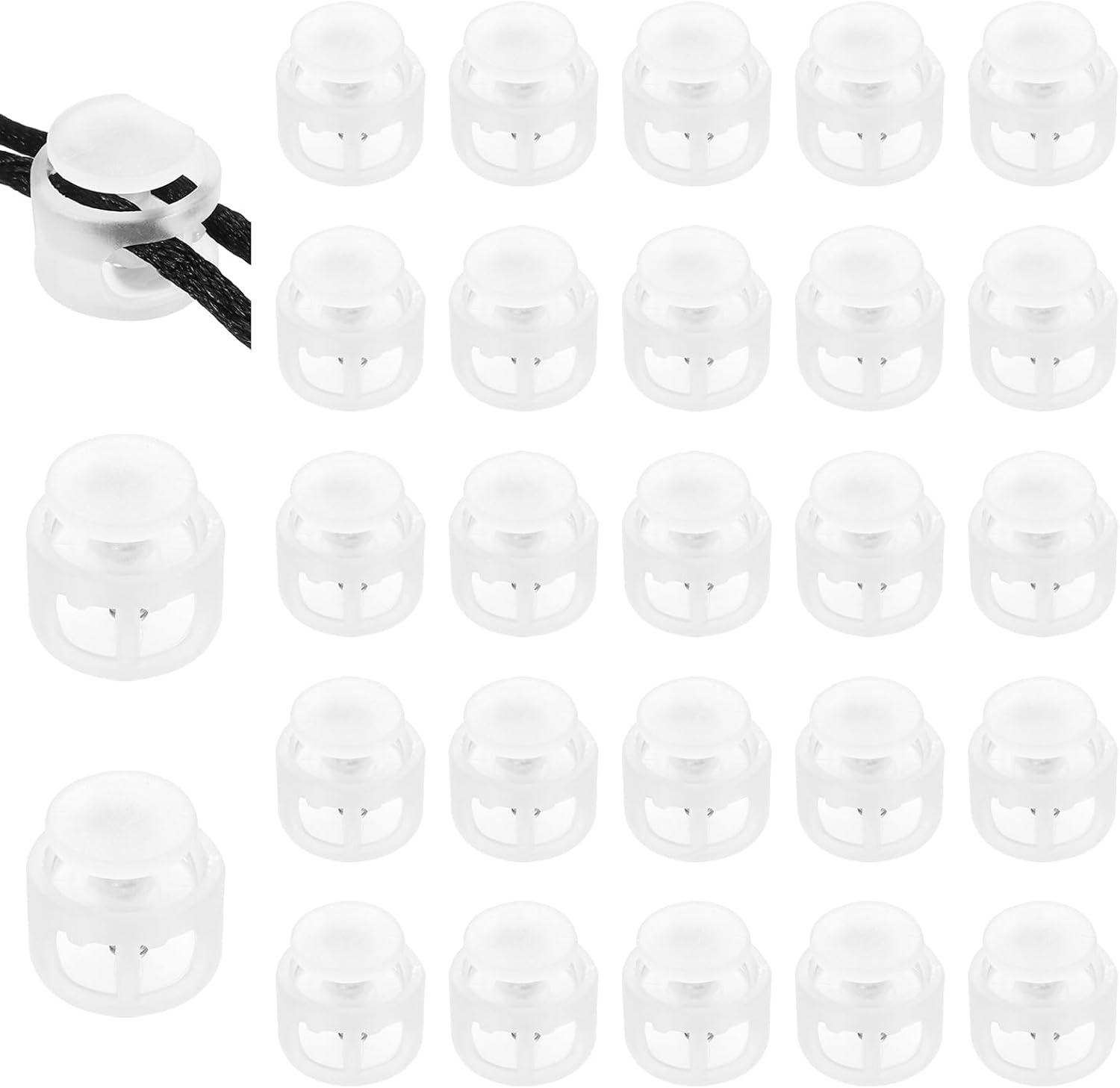 Amazon.com: uxcell 25 Pcs Assorted Colors Plastic Spring Cord Lock ...