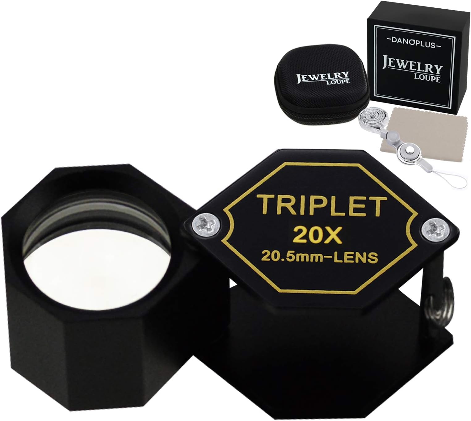 Amazon.com: 20x Magnifier Jewelry Loupe Triplet Lens 20.5mm Optical ...