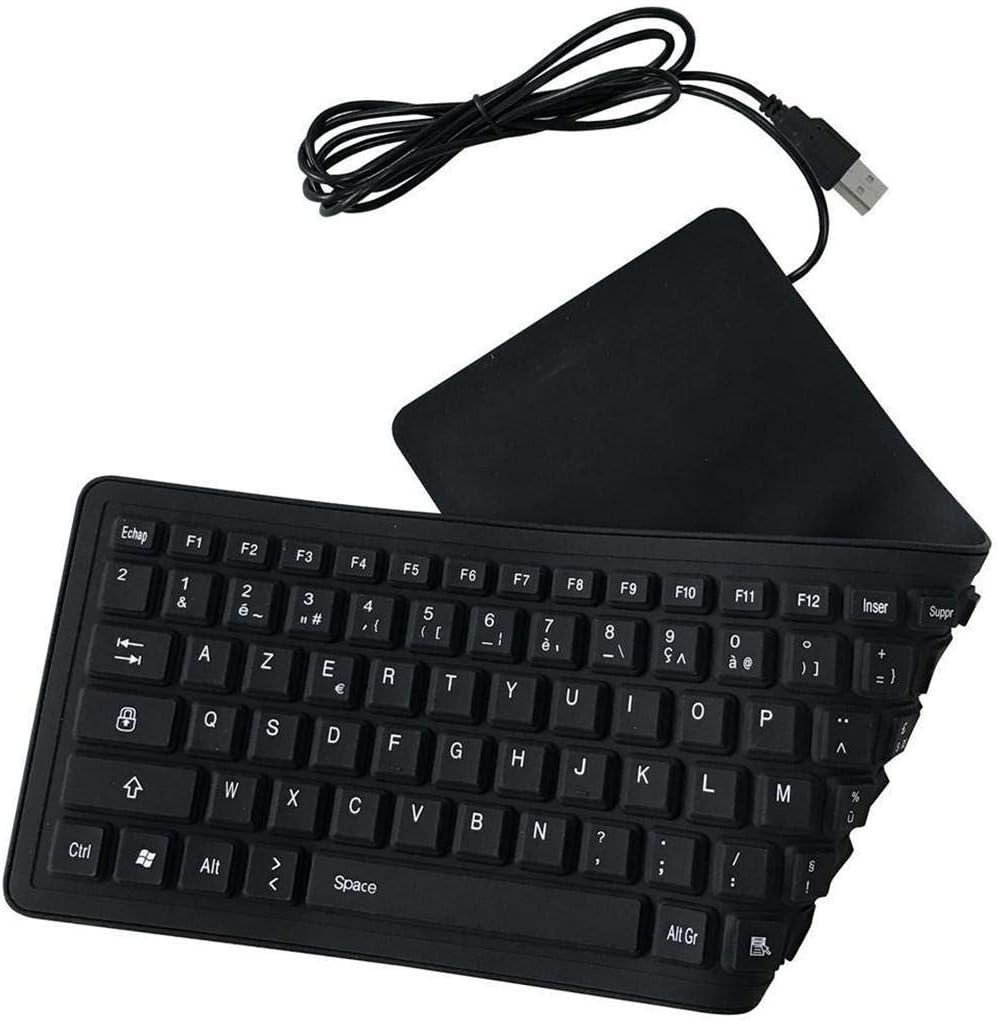 EMEBAY - USB Clavier Français Pliable AZERTY en Silicone 103 Touches ...
