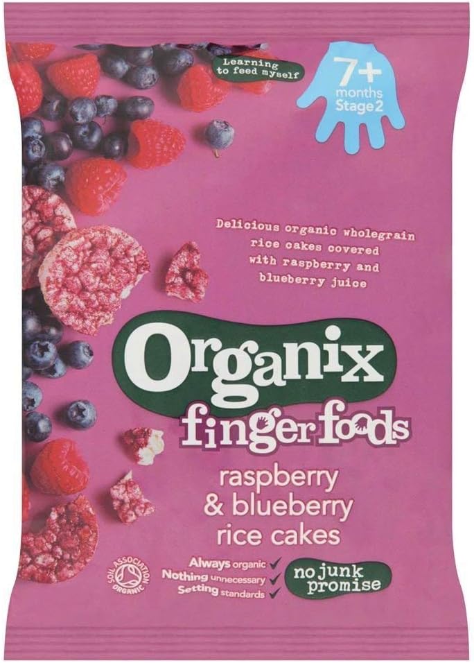 Organix | Raspberry/Blueberry Rice Cake | 7 x 50g : Amazon.co.uk: Grocery