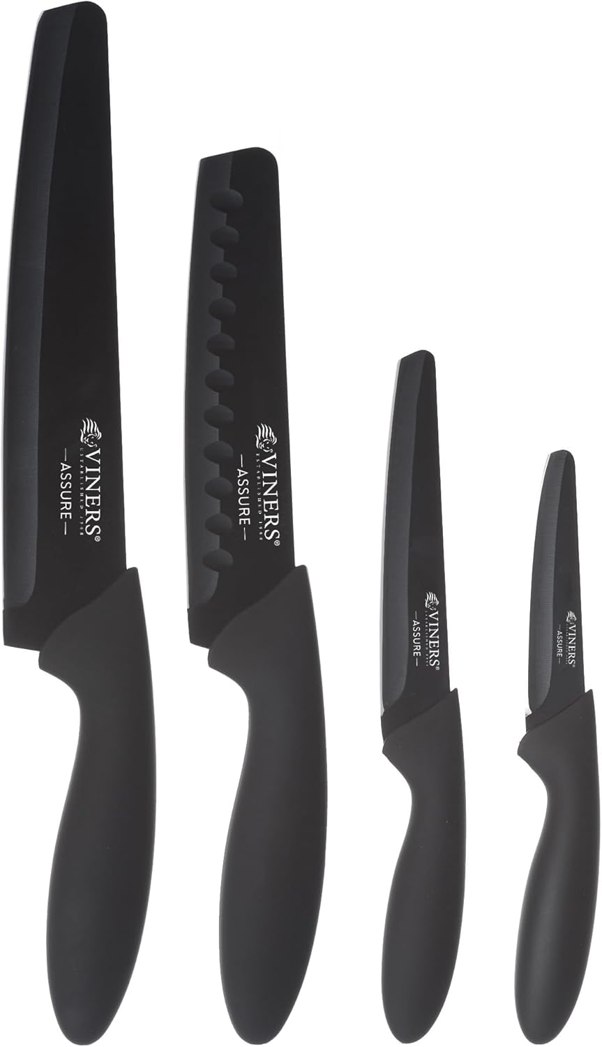 Amazon.com: Viners Assure 4 Piece Knife Set, Stainless Steel: Home ...