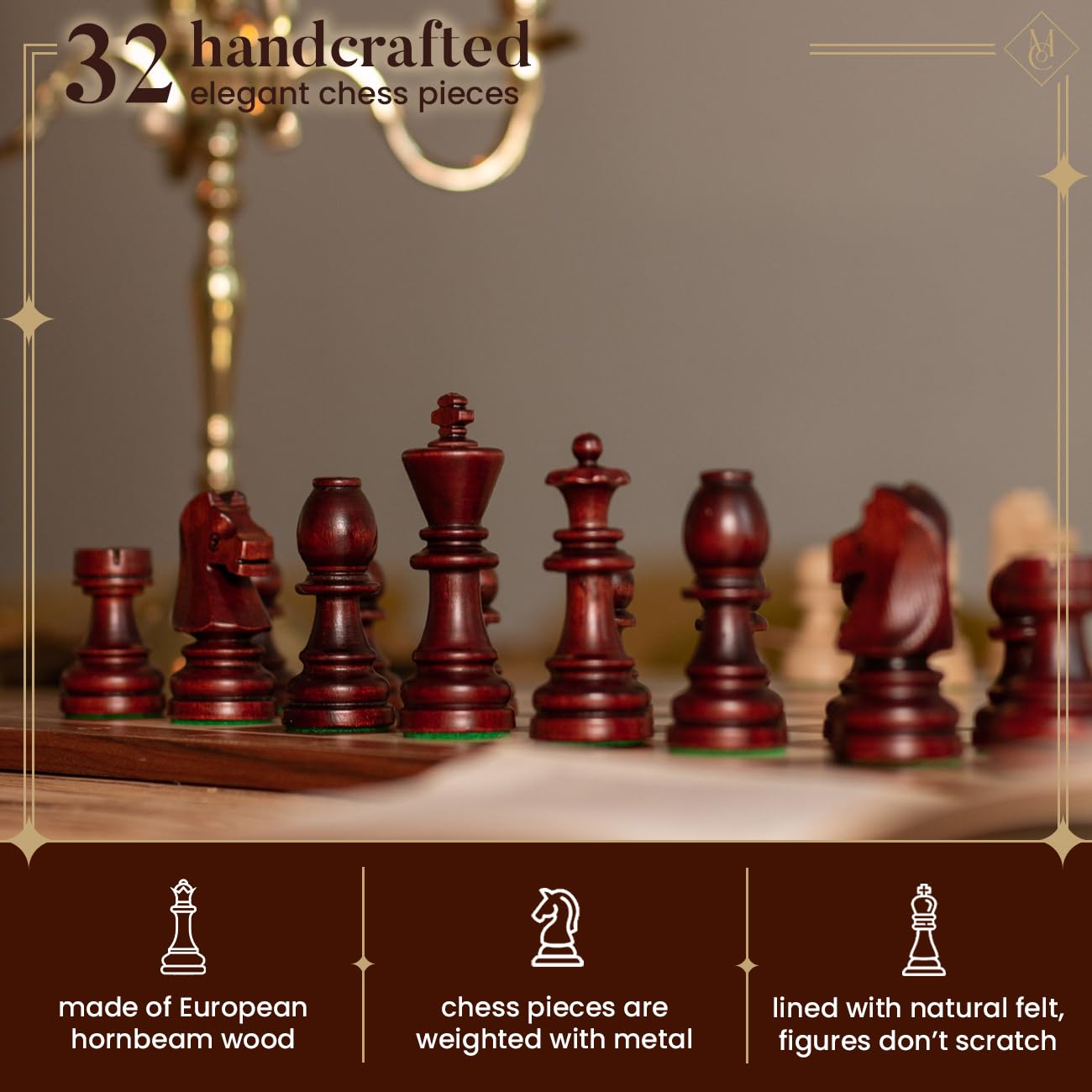 Classic STAUNTON Chess Set NO.7 in Mahogany Box | Master of Chess ...