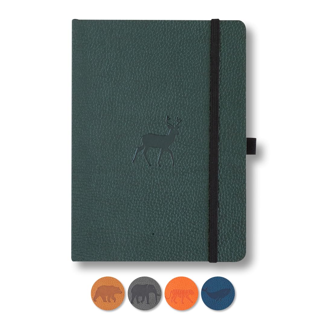 Dingbats* Wildlife Dotted Journal A5 - Vegan Leather Soft Cover, Ideal ...
