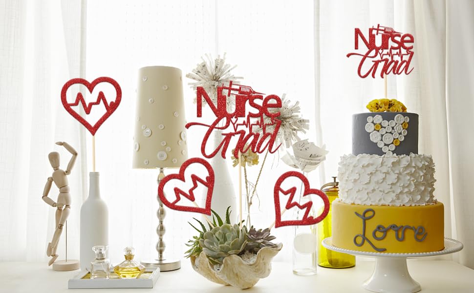 Snapklik.com : 8Pcs Nurse Grad Centerpiece Sticks, Nursing Grad Sticks ...