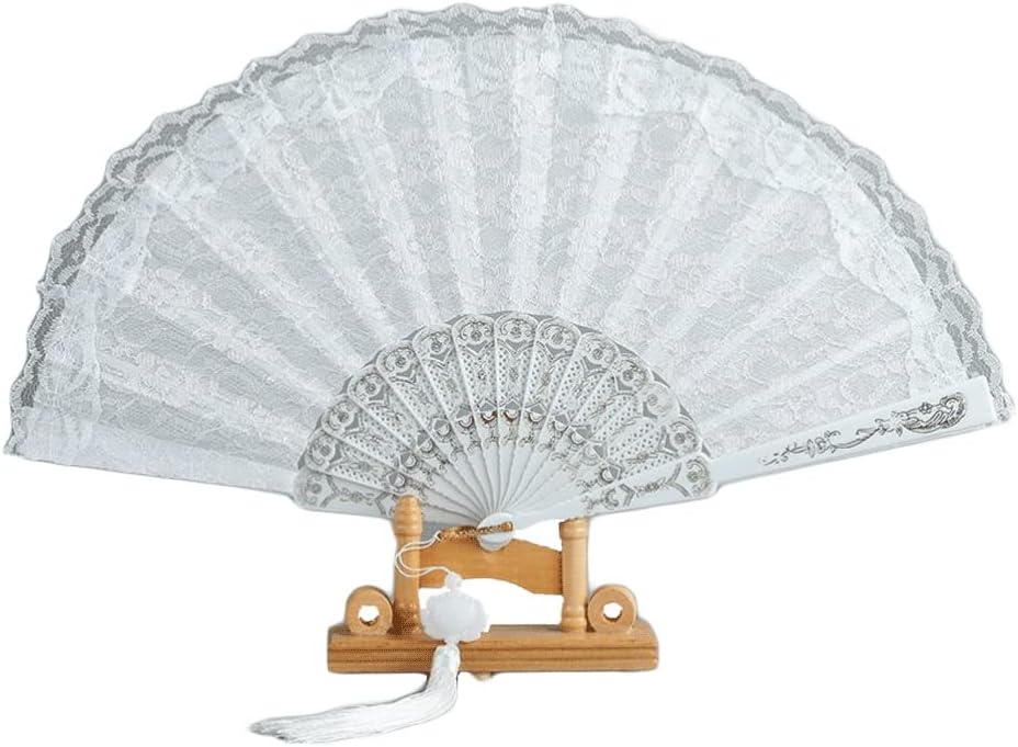 Amazon.com: Chinese Style Hand Fan with Tassels,Folding Hand Held Fans ...