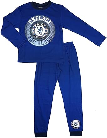 Boys Chelsea Football Club Pyjama Set Pjs Age 4 - 12 Years (7/8 years ...