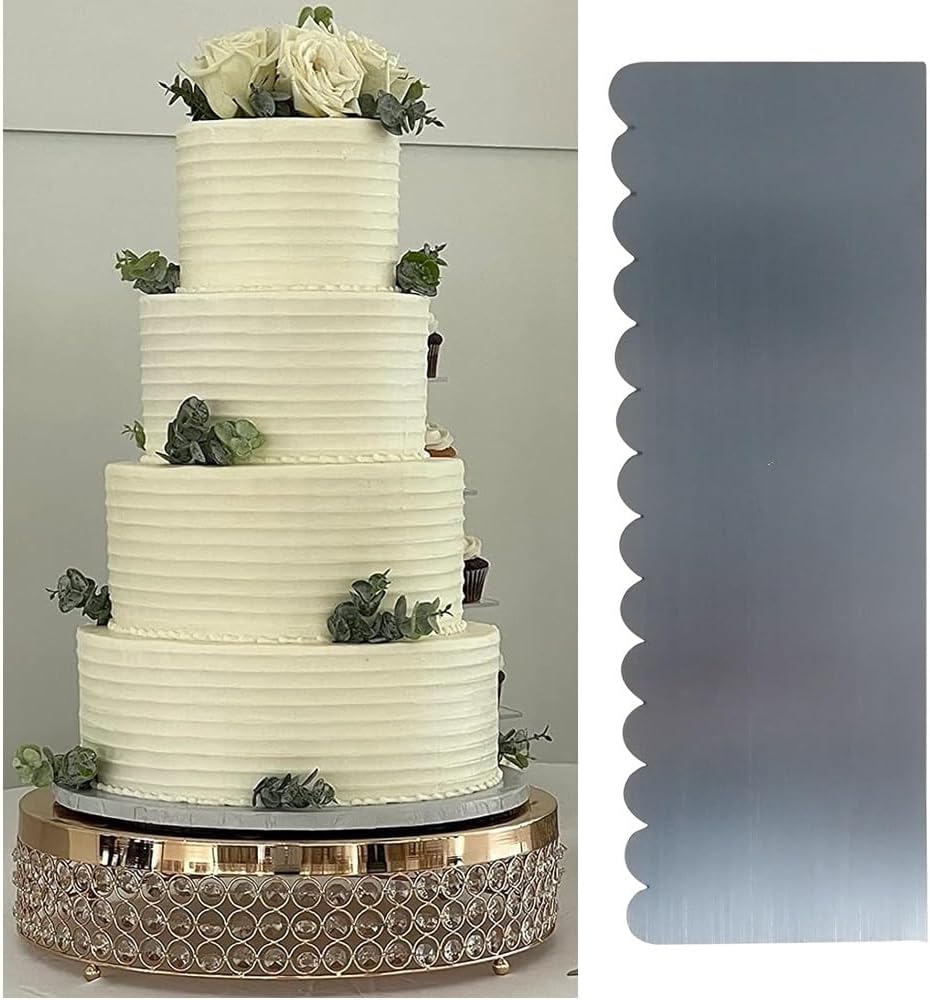 Amazon.com: Siking Stainless Steel Cake Comb Metal Cake Scraper, Cake ...