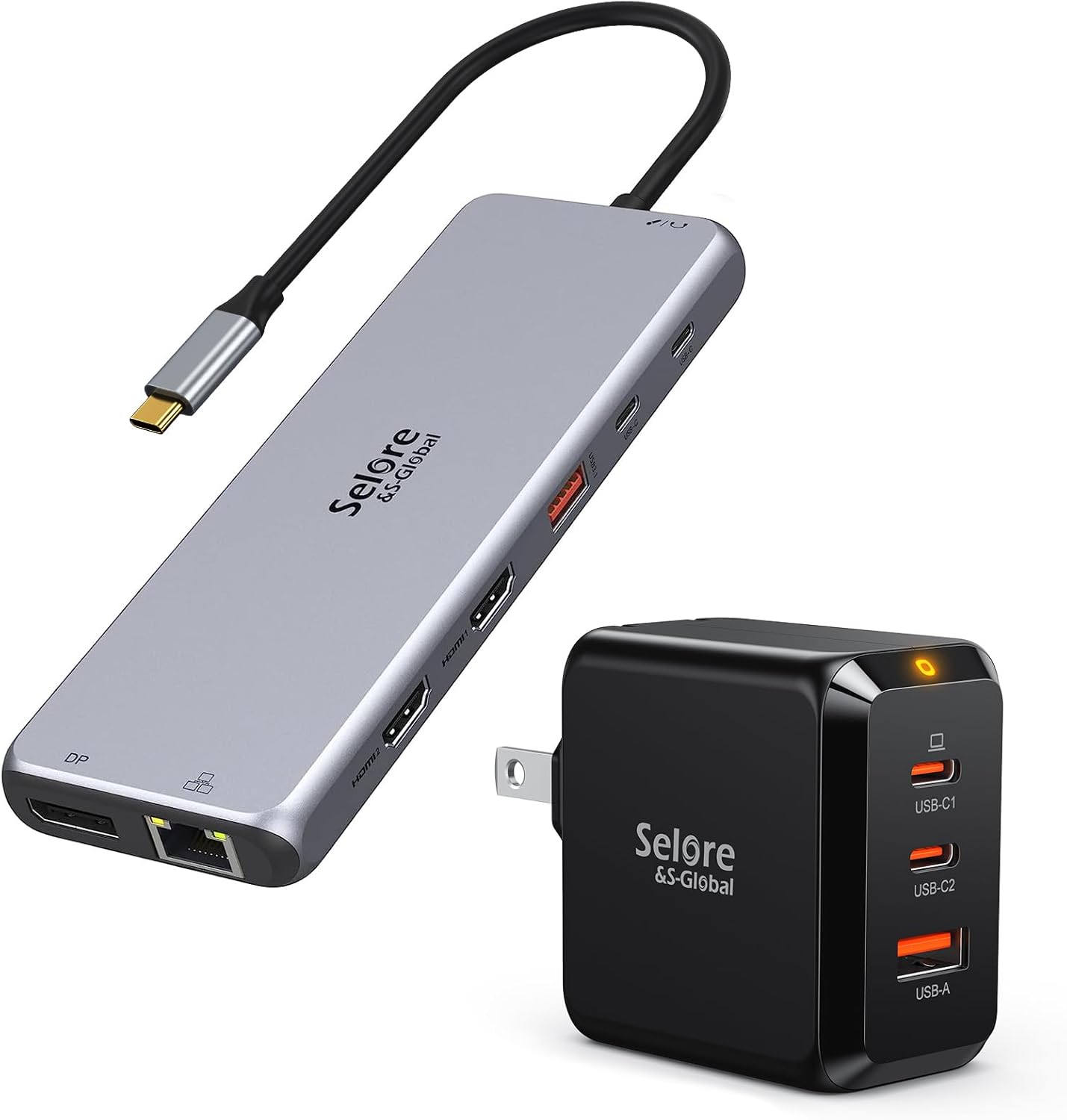 Amazon.com: USB C Docking Station Dual Monitor, USB C Charger Block 67W ...