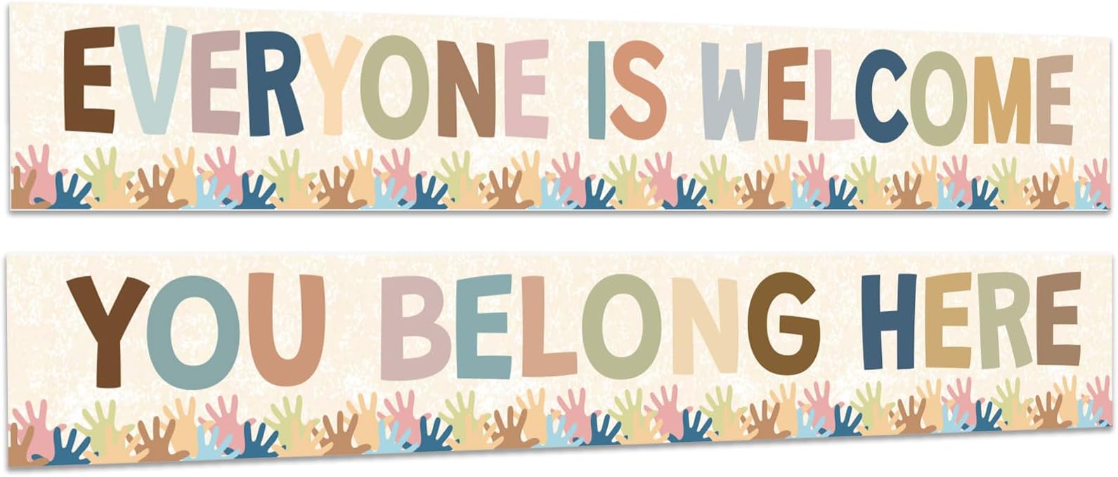 Amazon.com: Whaline 2Pcs Boho Motivational Classroom Banners Colorful ...