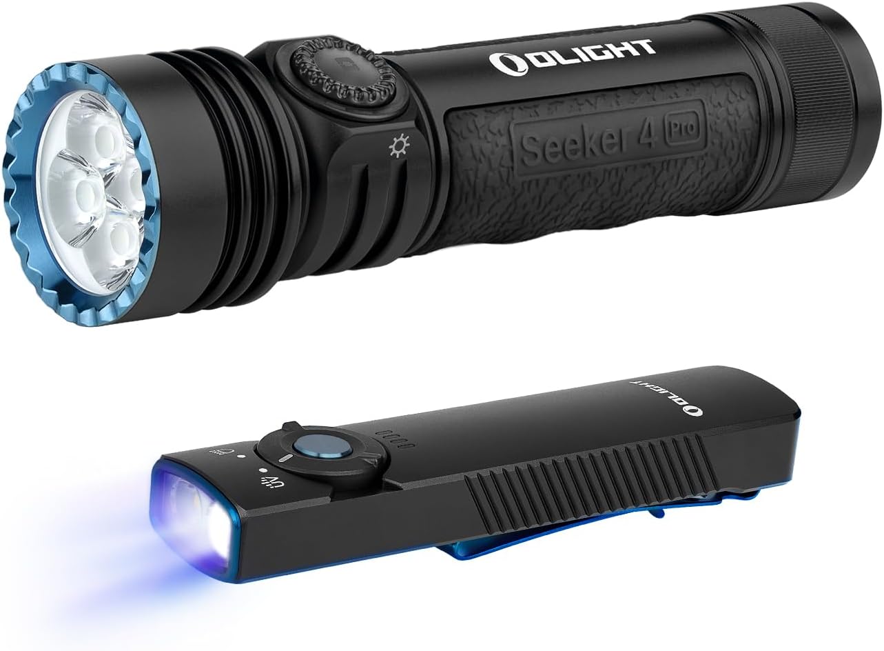 OLIGHT Seeker 4 Pro Rechargeable Flashlights Bundle Arkfeld UV 365nm ...