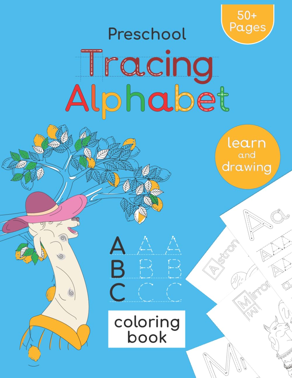 Preschool Tracing Alphabet learn and drawing coloring book: Color large ...