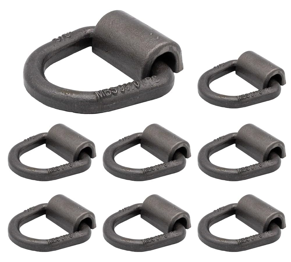 Mytee Products (8 Pack) 3/8" Heavy Duty Weld On D Ring - 9,000 LBS ...