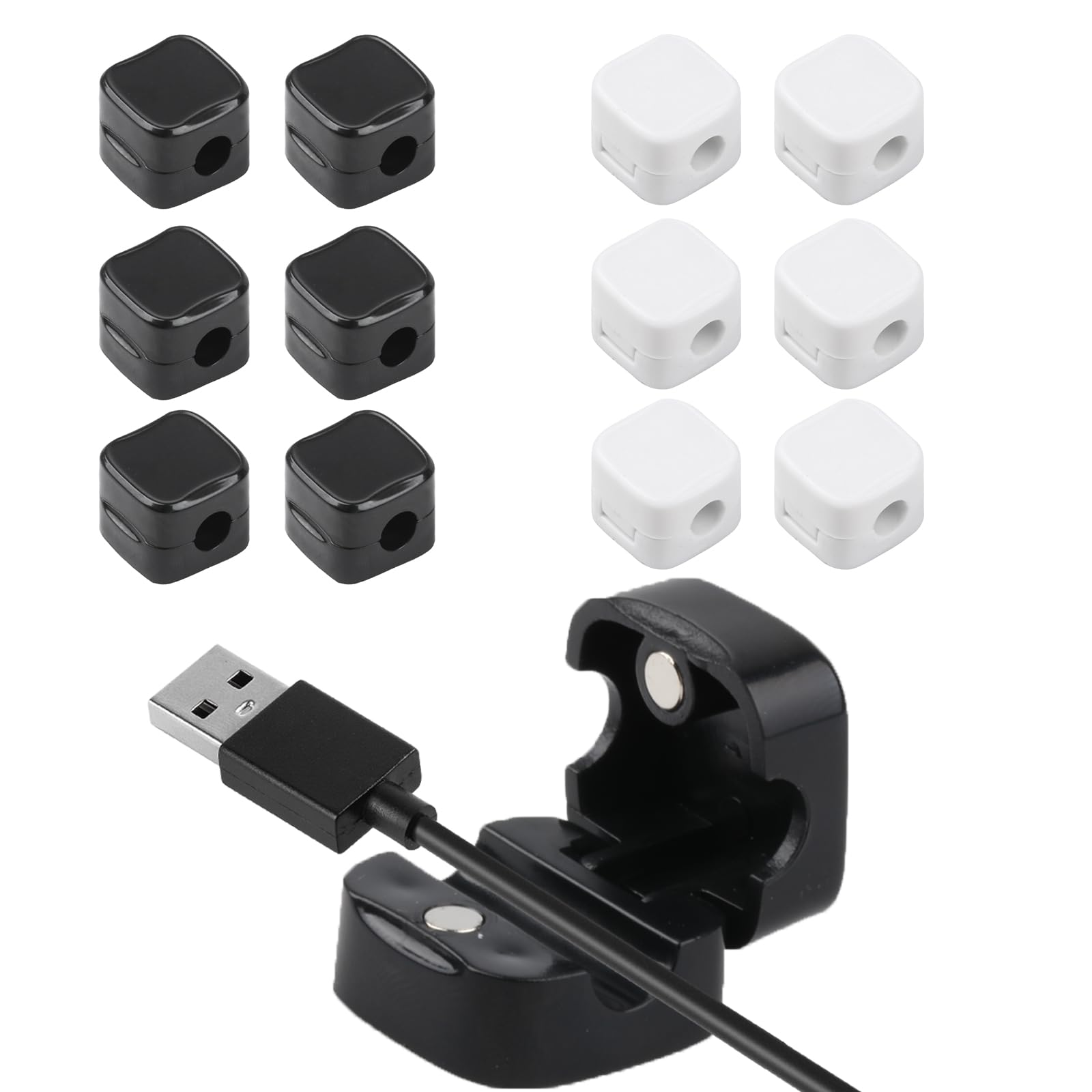 12 Pcs Magnetic Cable Clips, Magnetic Cable Holders, Desk Magnetic ...
