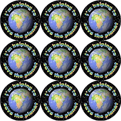 144 Save the Planet 30 mm Reward Stickers for School Teachers, Parents ...