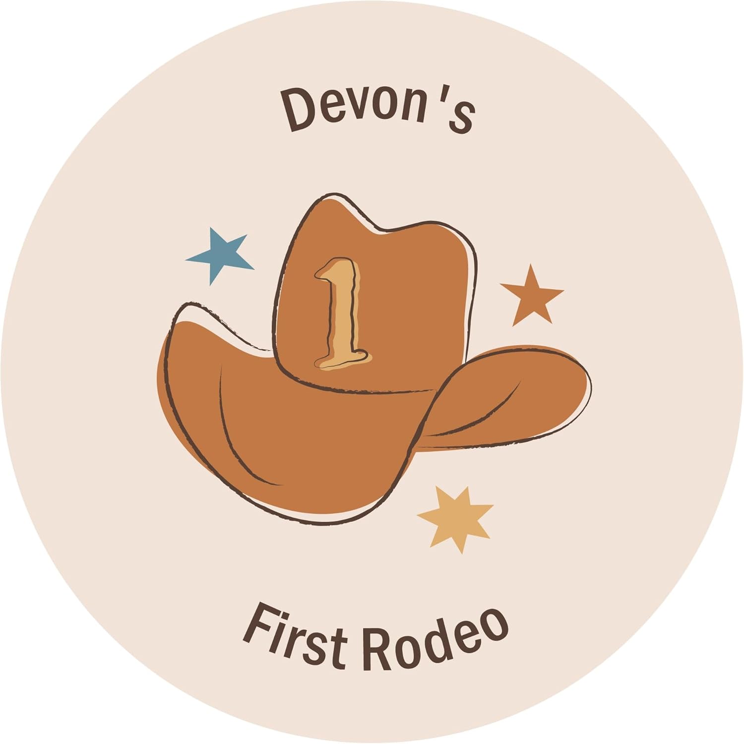 Amazon.com: Big Dot of Happiness Personalized My First Rodeo - Custom ...
