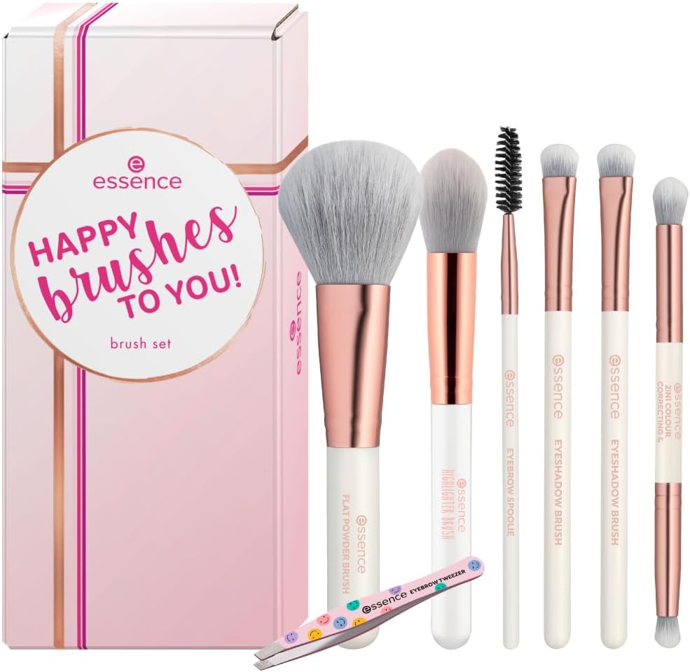 Amazon.com: essence | Happy Brushes to You! Brush Set | Makeup Brushes for Powder, Blush ...