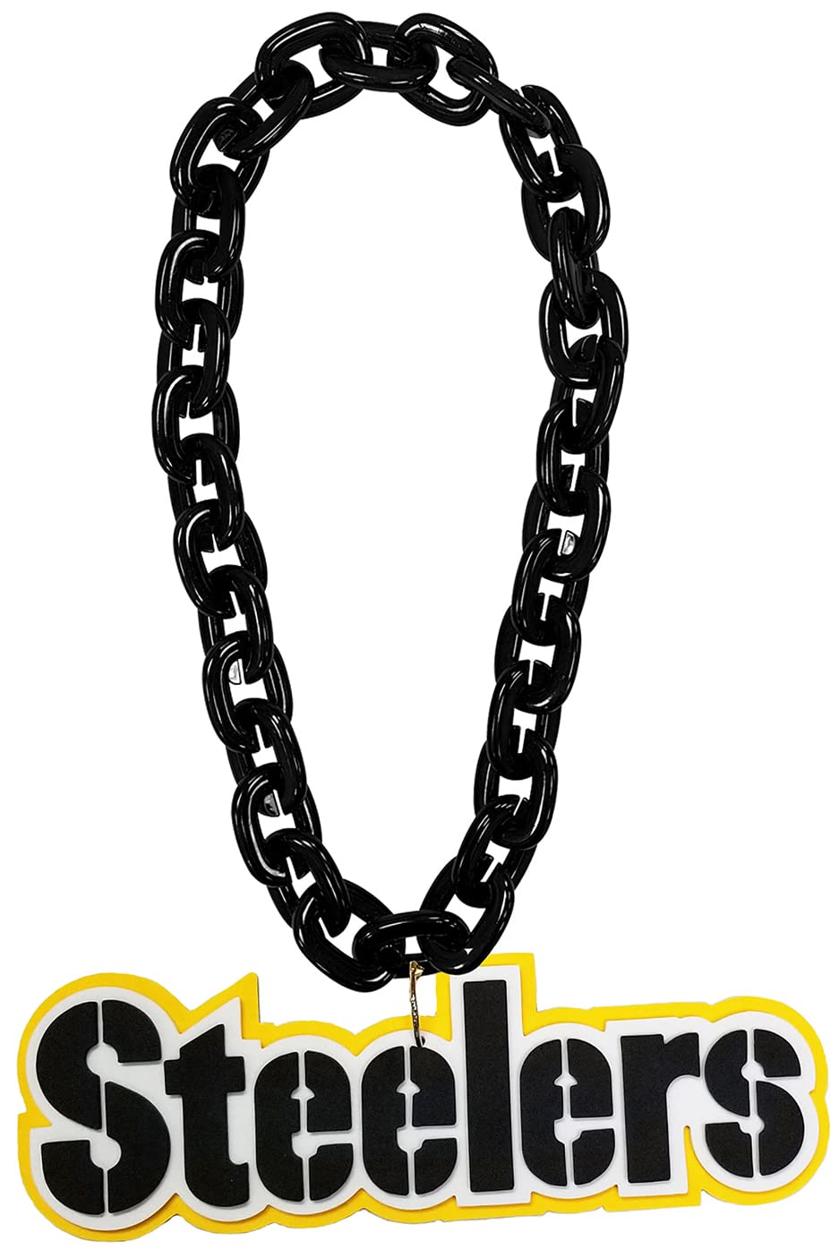 Amazon.com : Aminco NFL Pittsburgh Steelers Team Fan Chain, Black ...