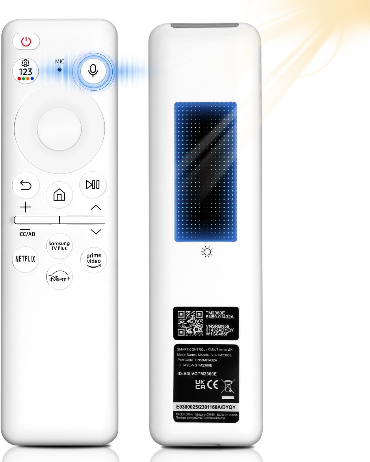 Amazon.com: BN59-01432A Solar Voice Remote Replacement for Samsung TV ...