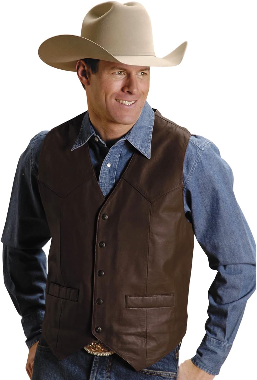 Amazon.com: Roper Men's Saddle Western Vest : Clothing, Shoes & Jewelry