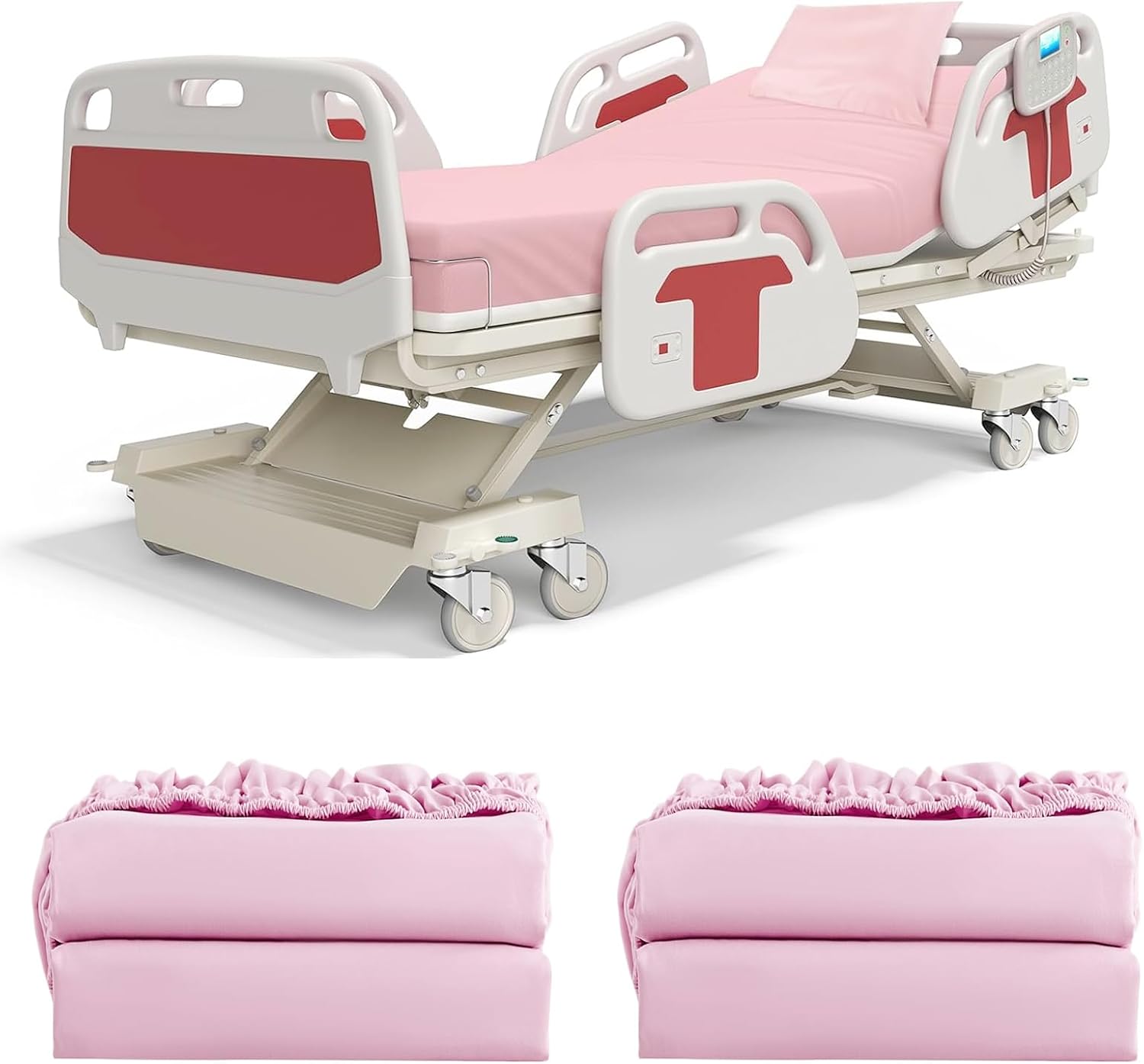 Amazon.com: 2 Pack Hospital Bed Sheets Hospital Bed Fitted Sheets for ...