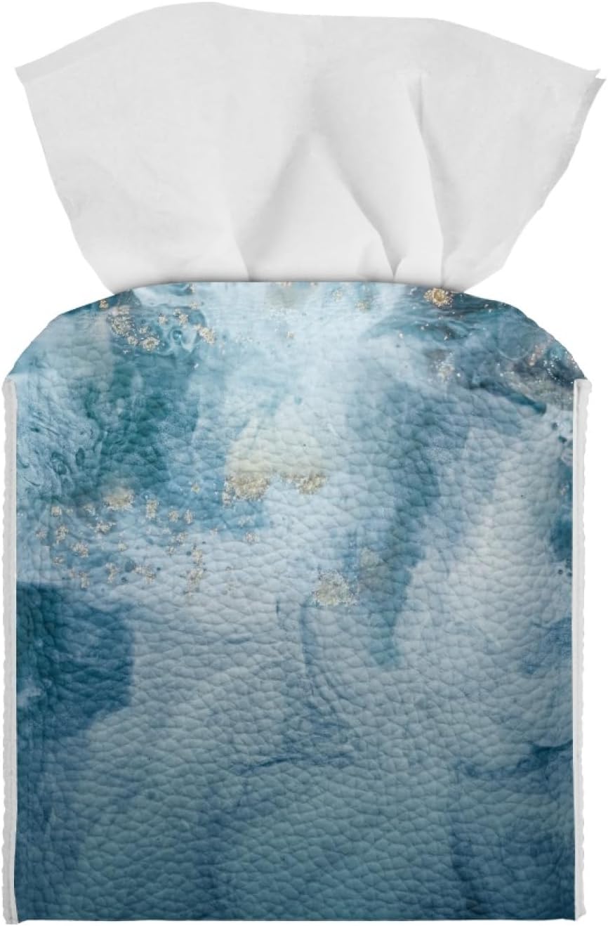 Amazon.com: Blue Marble Print Tissue Box Cover Tissue Box Holder Square ...