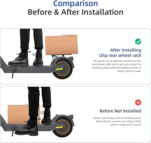 Estante trasero compatible con Segway Ninebot Max G30 G30LP scooter ...