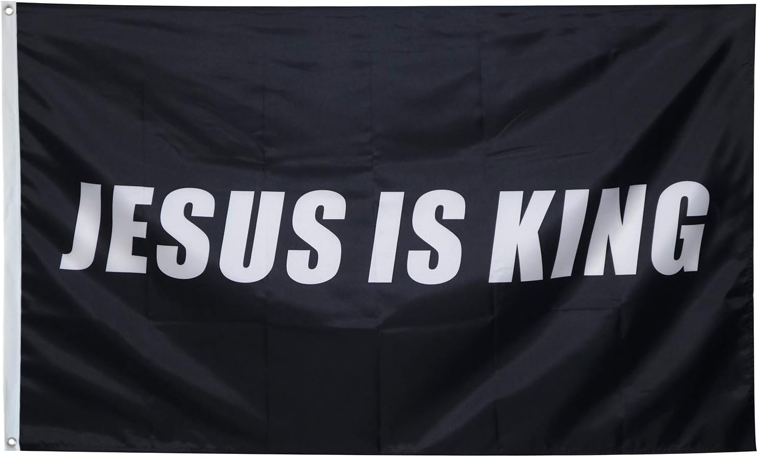 Amazon.com : Jesus is King Flag Banner Jesus Flag Christian Indoor ...