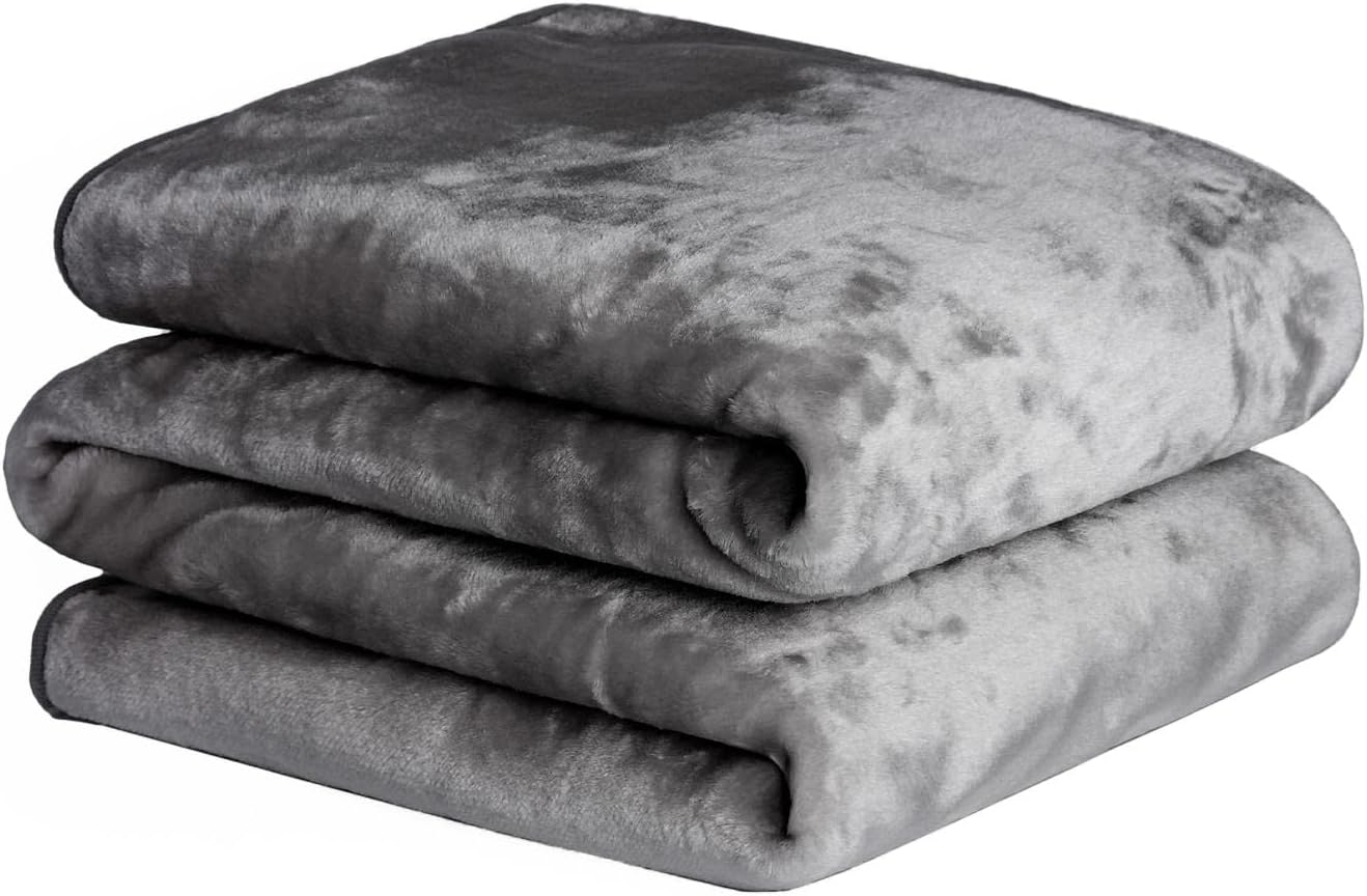Artistic Fashionista New Thermal Charcoal Faux Fur Mink Throw Blanket ...