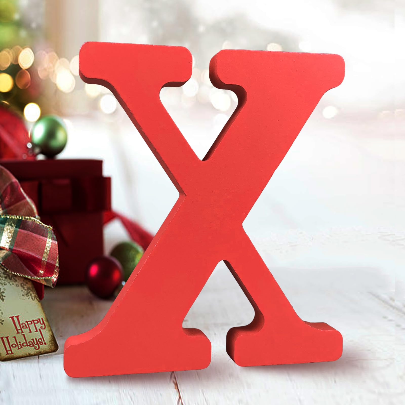Snapklik.com : AOCEAN 6 Inch Red Wood Letters Unfinished Wood Letters ...