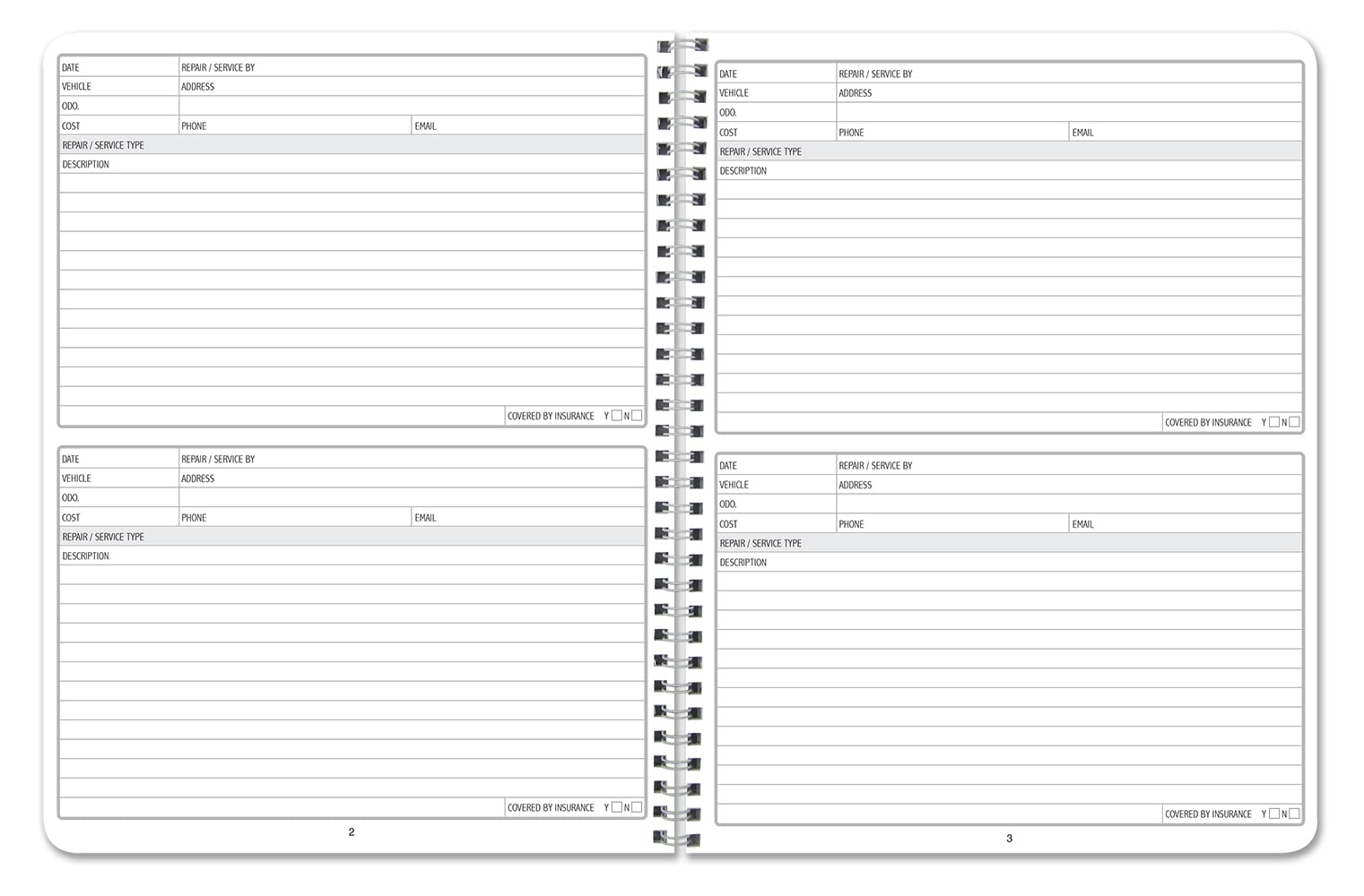 Snapklik.com : BookFactory Auto Maintenance And Vehicle Maintenance Log ...