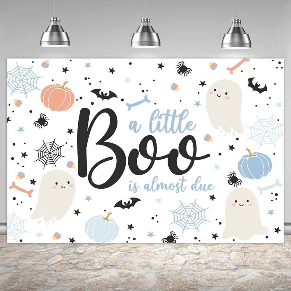 Amazon.com : 7x5ft Halloween Backdrop Neutral A Little Boo is Almost ...