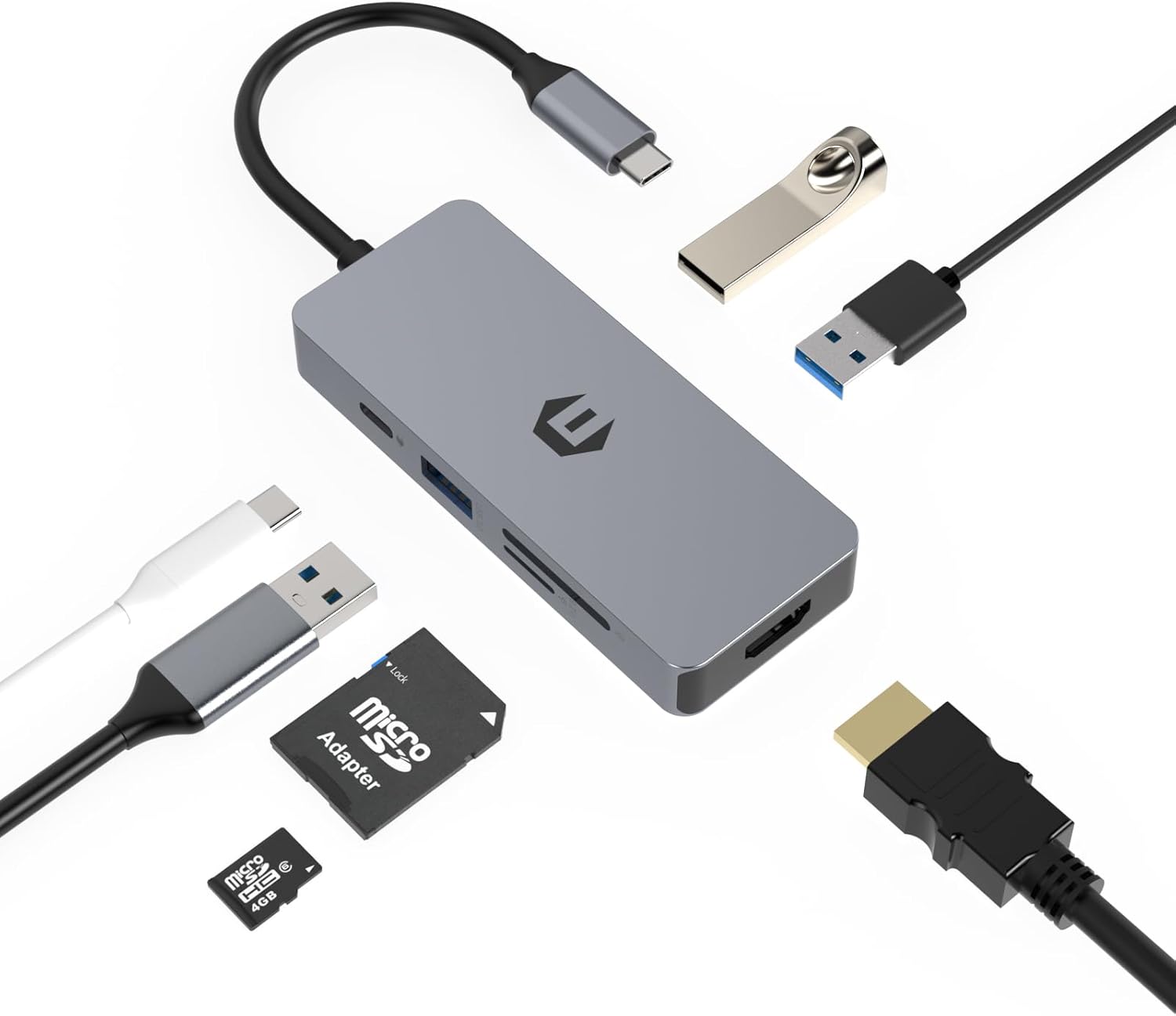 Amazon.com: Tiergrade USB C Hub, 7 in 1 Hub Adapter with 4K HDMI, 100W ...