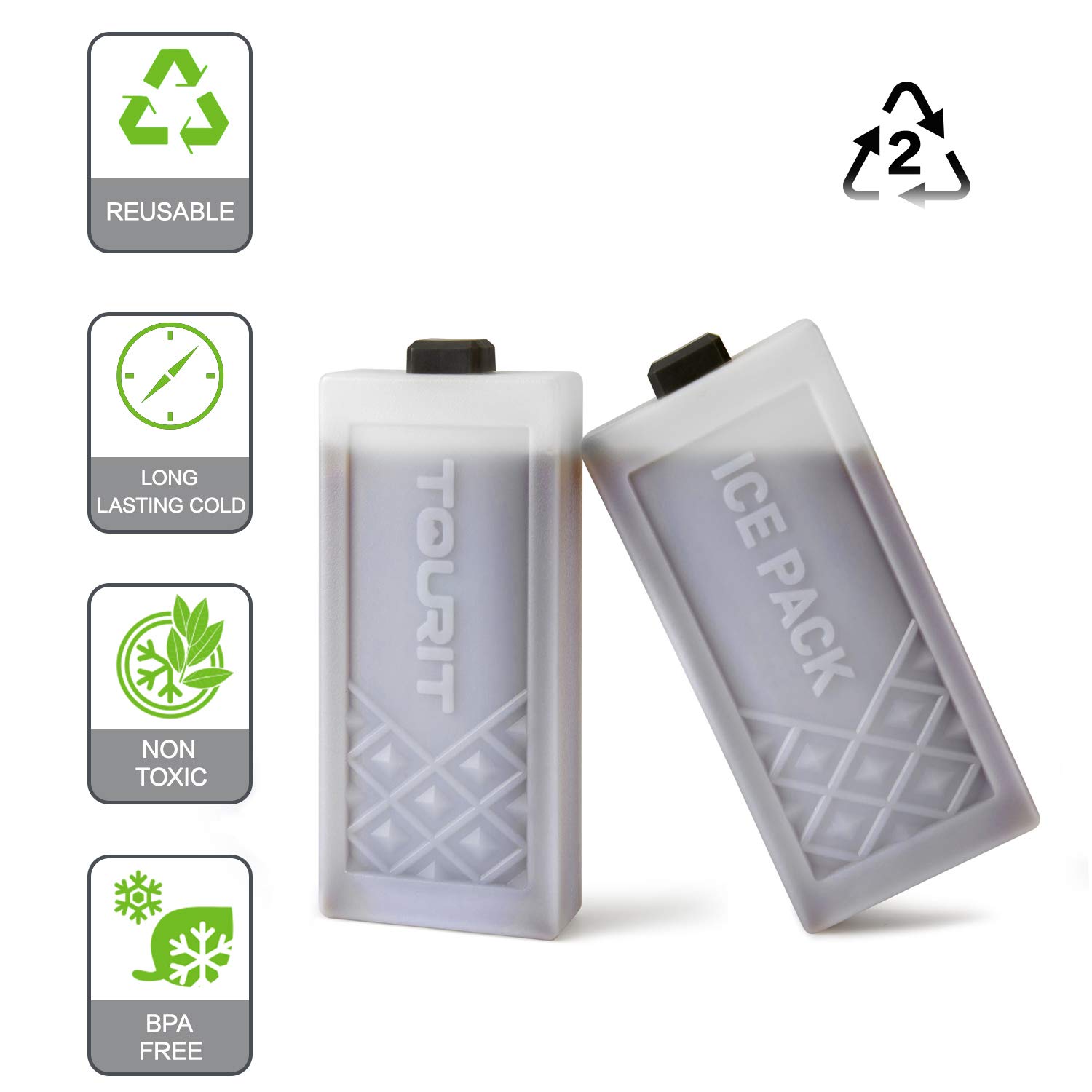Snapklik.com : TOURIT Reusable Ice Packs For Coolers Long Lasting ...