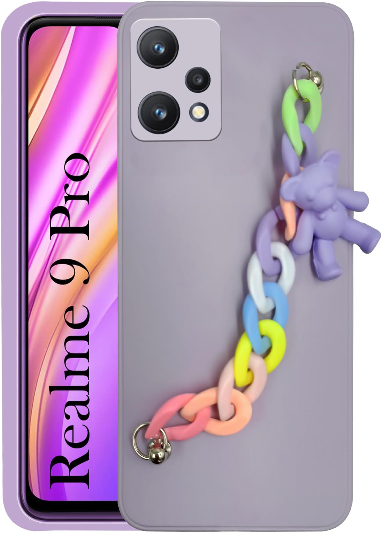 Jkobi Realme 9 Pro Back Cover for Girls Case with Bracelet (Wrist ...
