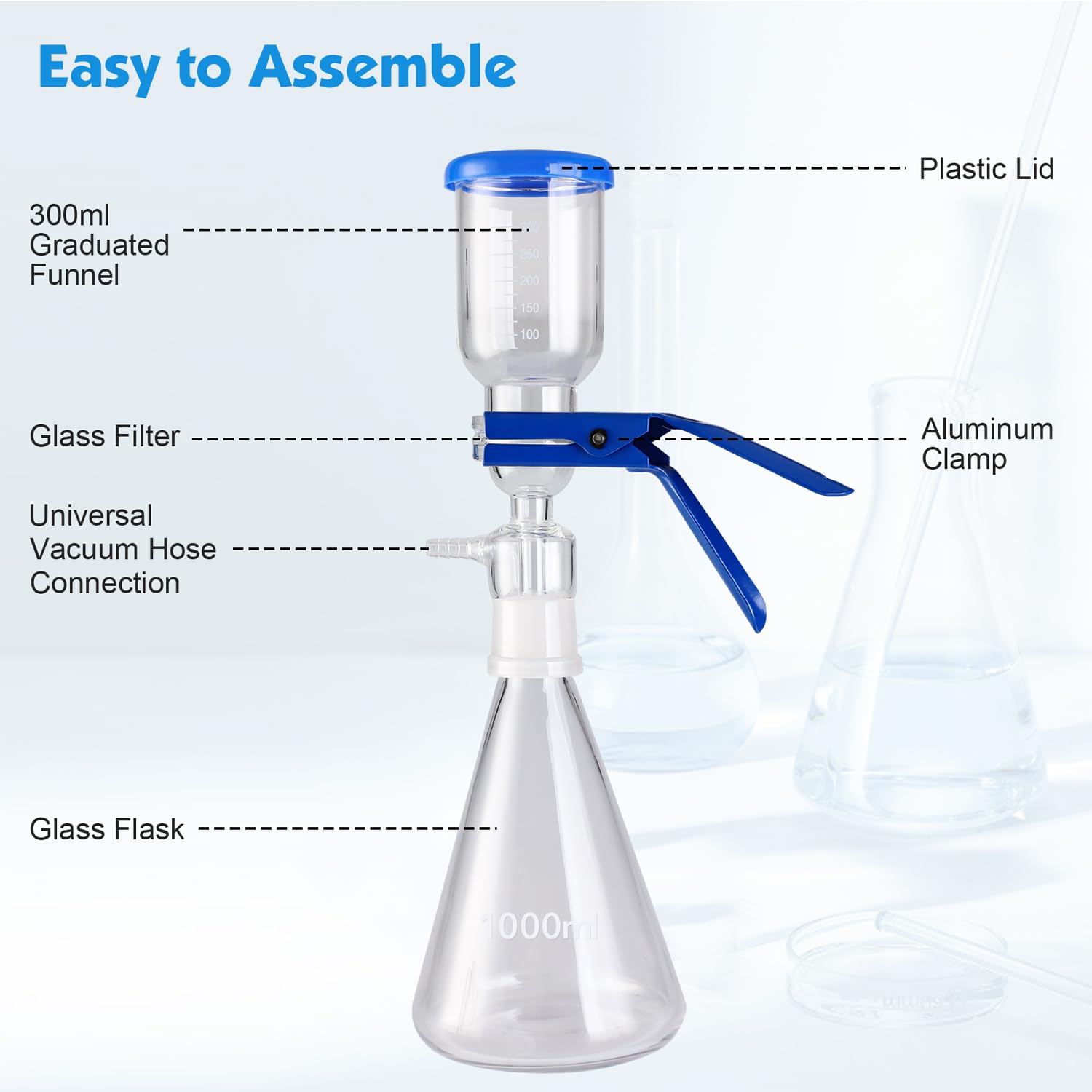 1000mL Lab Vacuum Filtration Distillation Apparatus, Chile | Ubuy