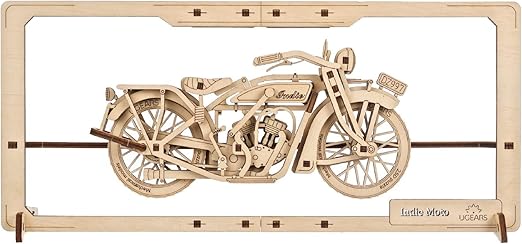 Amazon.com: UGEARS Indie Moto 2.5D Wood Puzzle, Vintage Motorcycle ...