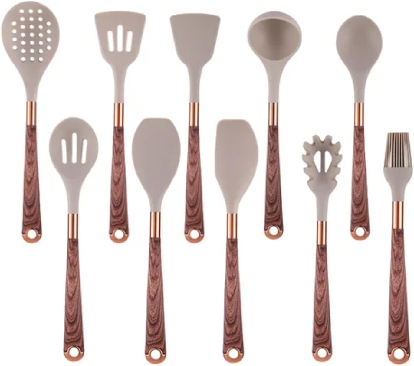 Amazon.com: Essential 10-Piece Silicone Kitchen Utensil Set: Stylish ...
