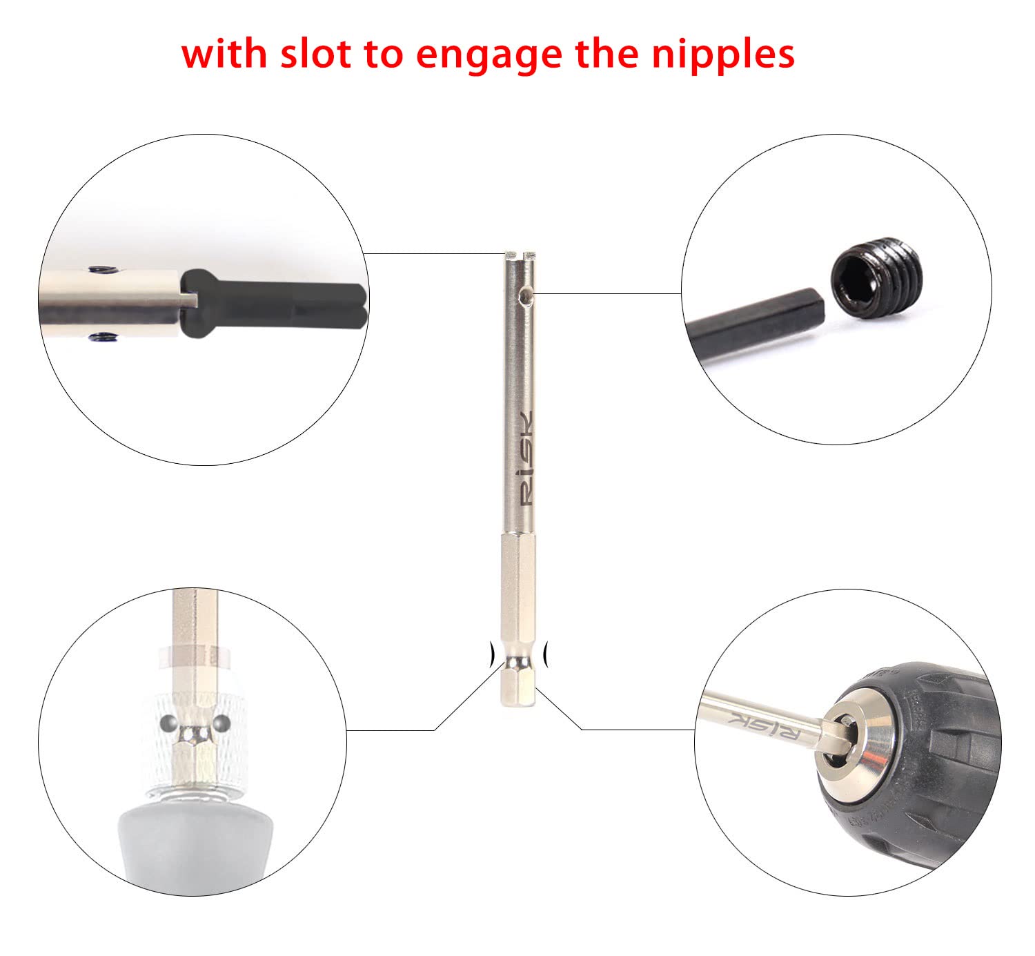 Snapklik.com : Juscycling Spoke Nipple Insertion Driver For Spoke ...