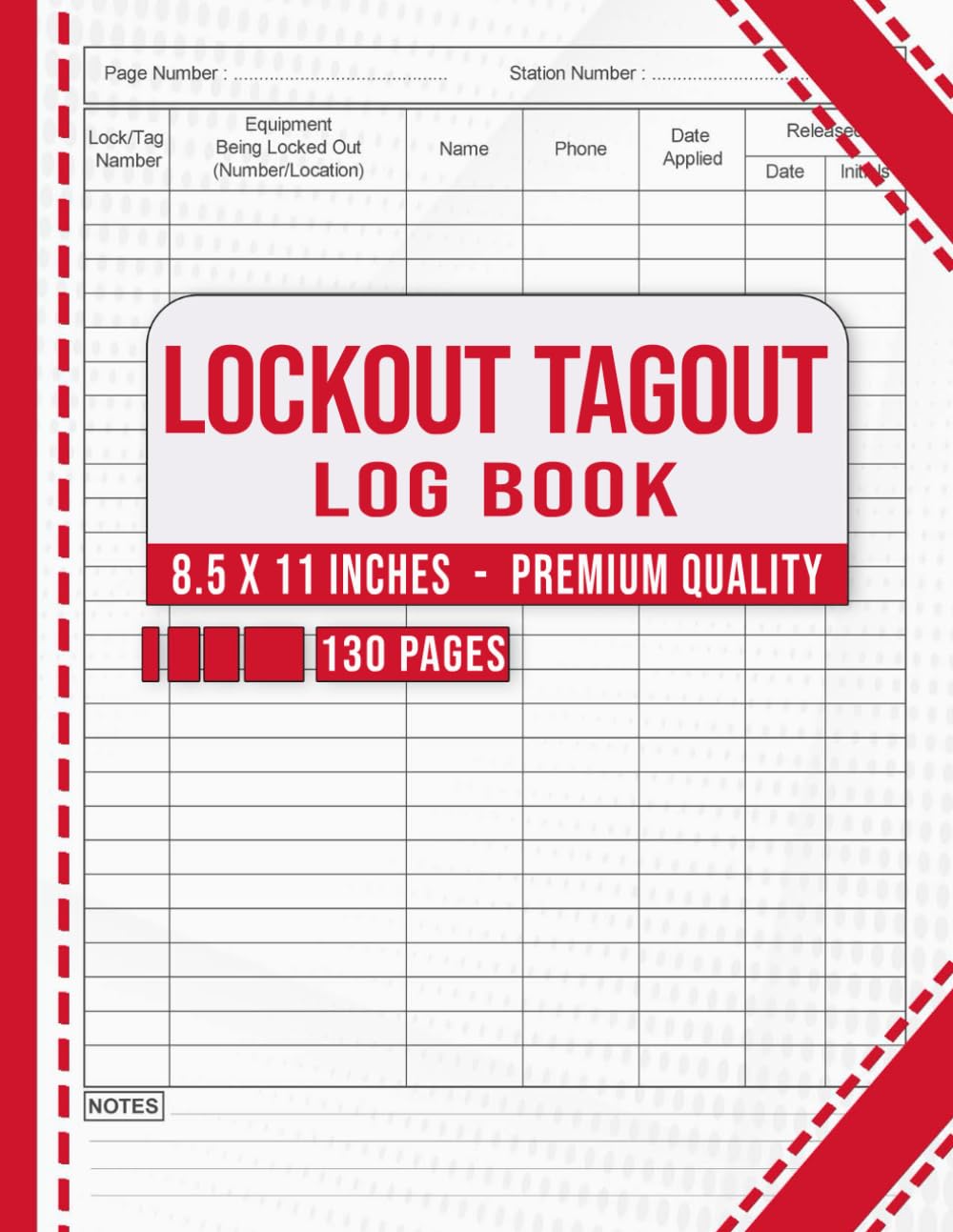 Lockout Tagout Logbook: Lockout Tagout Log Sheet, Lockout Tagout Record ...