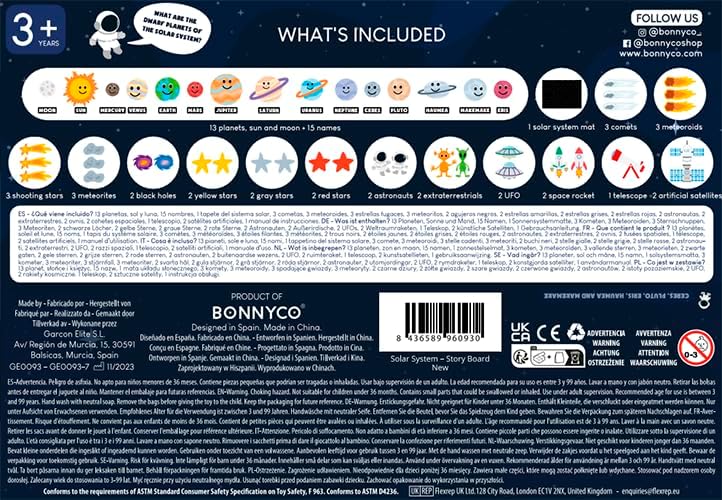Sistema solar para niños juguetes con 61 figuras de fieltro – BONNYCO ...