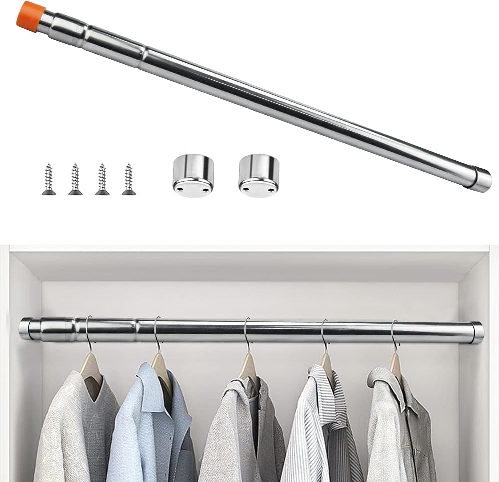 Tringle à Vêtements Extensible, 71-127 CM Tringle à Vêtements - avec ...